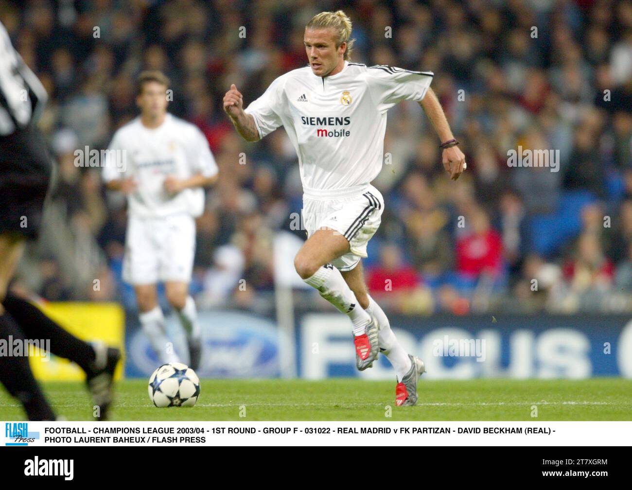 Beckham champions league 2003 hi-res stock photography and images - Alamy