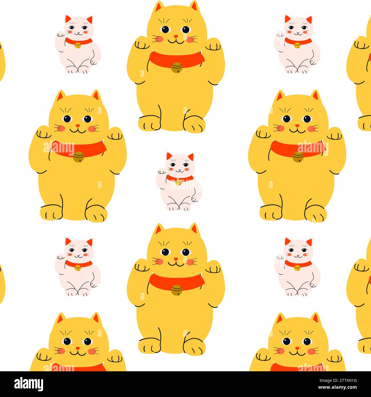 Maneki neko cat design Cut Out Stock Images & Pictures - Alamy