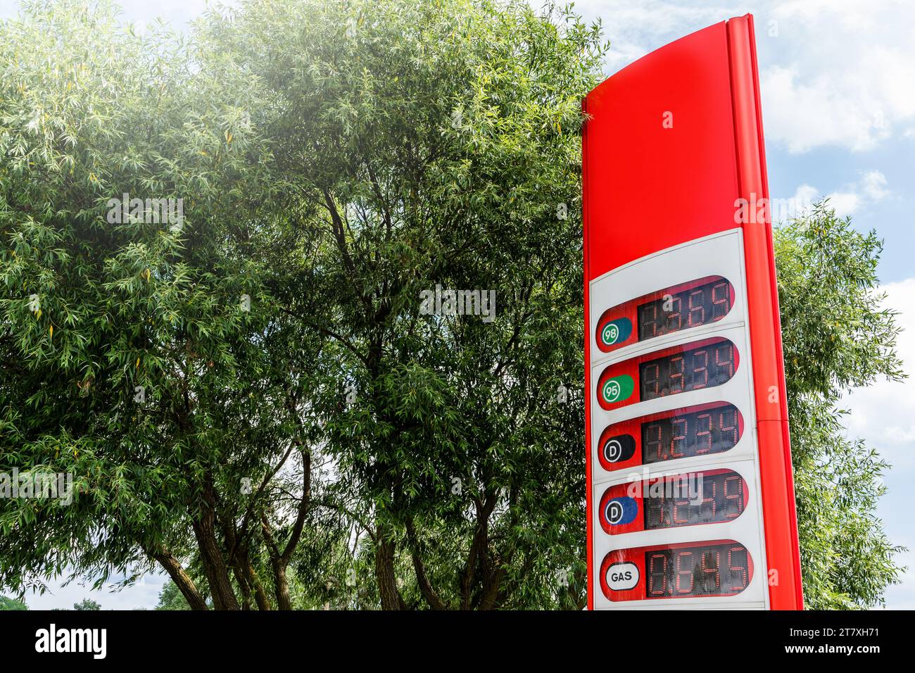 Price list gas station hi-res stock photography and images - Alamy