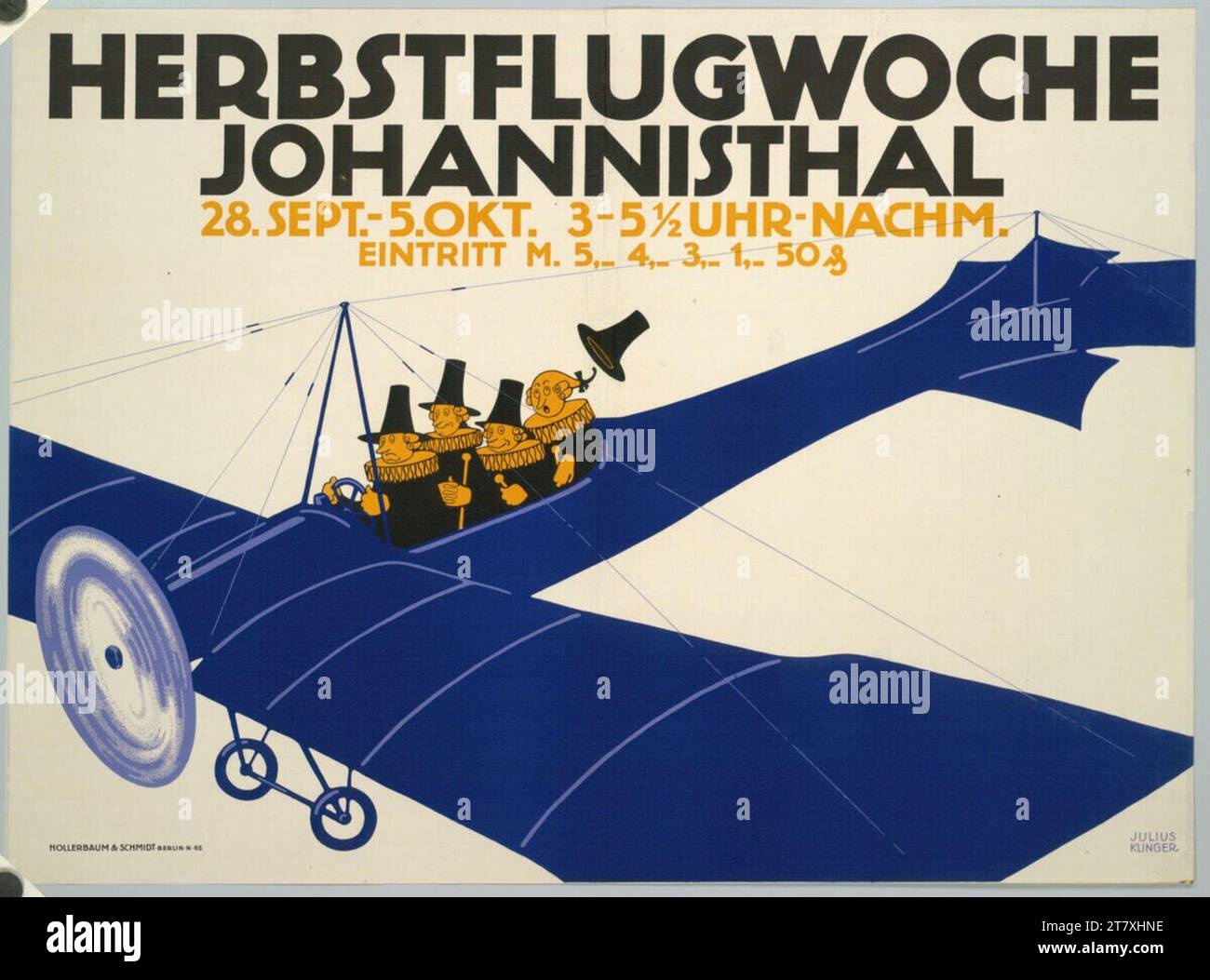 Julius Klinger Autumn flight week Johannisthal. Color 1911 , 1911 Stock ...
