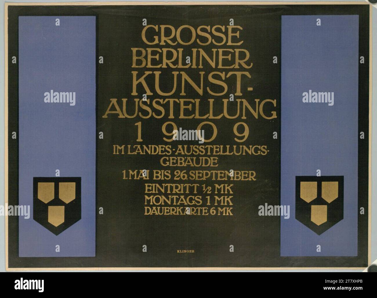 Julius Klinger Large Berlin art exhibition 1909 in the state exhibition ...