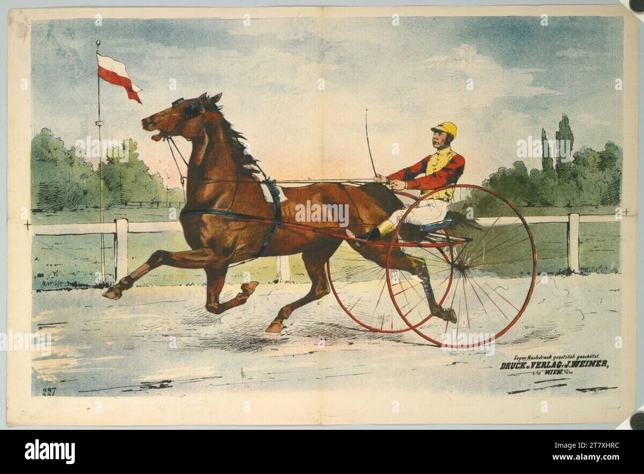 Ludwig Koch Trab race (without writing). Color around 1910 Stock Photo ...