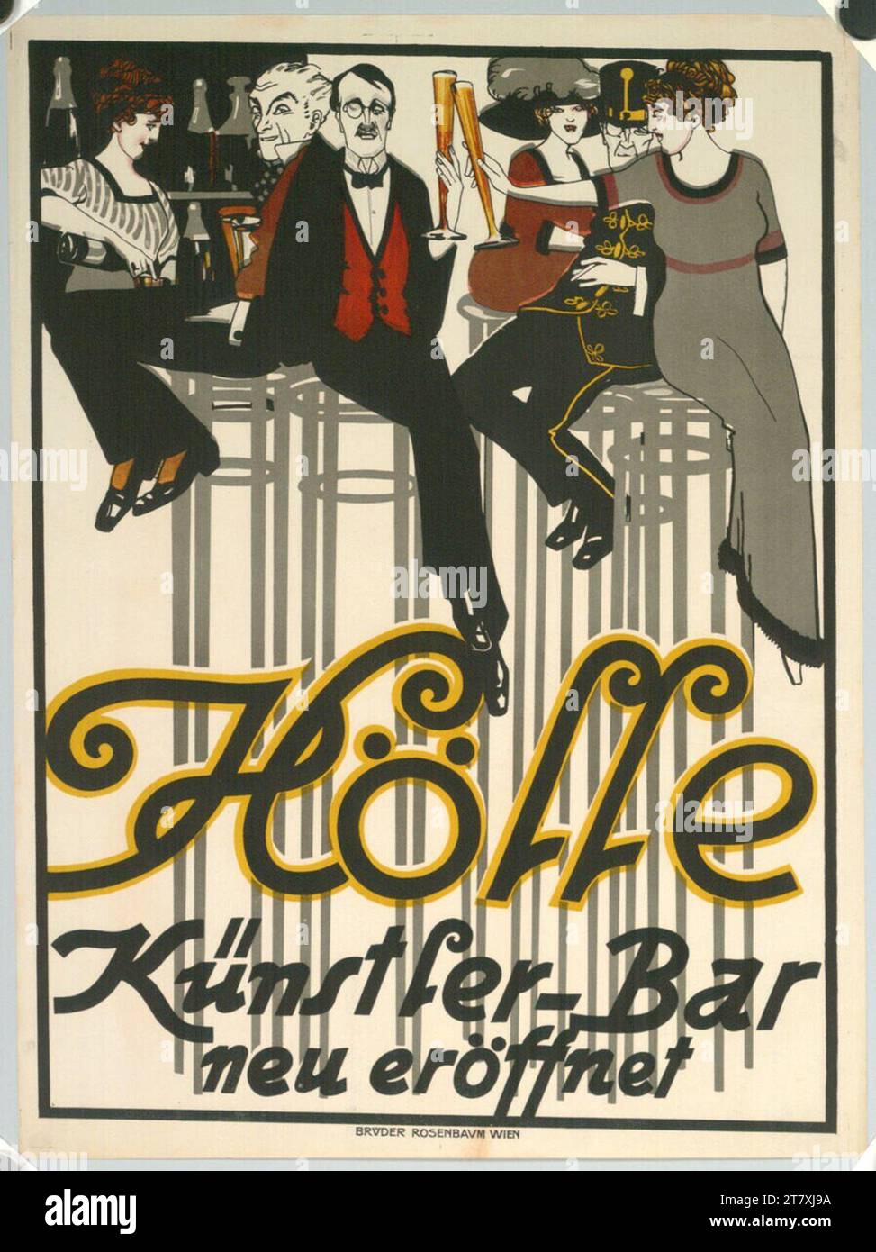 Heinrich Lefler Hell, artist bar. Color around 1910 Stock Photo - Alamy