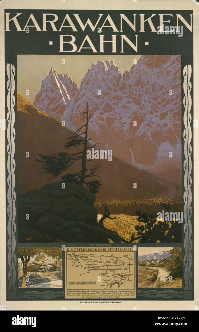 Otto Barth The Karawanken Bahn. Color 1911 , 1911 Stock Photo - Alamy