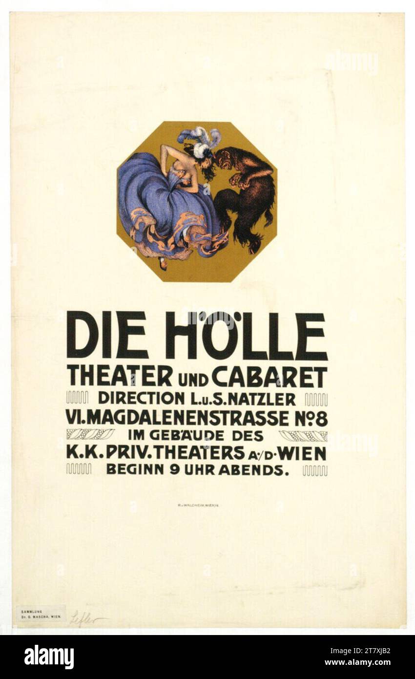 Heinrich Lefler The hell, theater and cabaret. Color around 1900 Stock ...