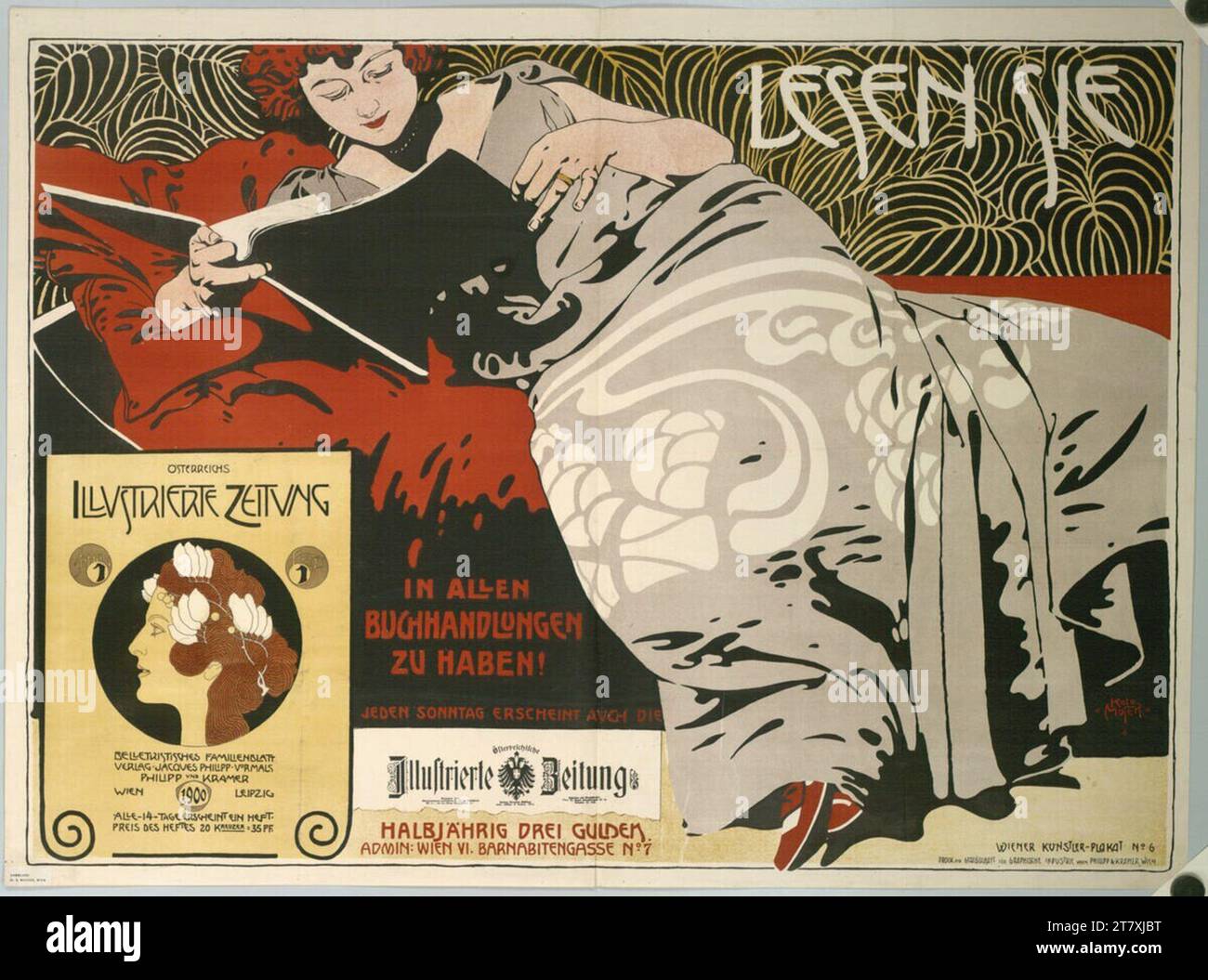 Koloman Moser Austria's illustrated newspaper. Color around 1900 Stock ...