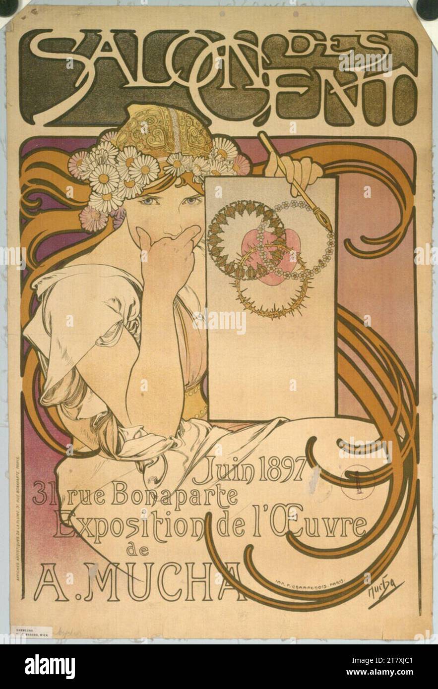 Alfons Maria Mucha Salon des Cent; June 1897; 31, rue Bonaparte ...
