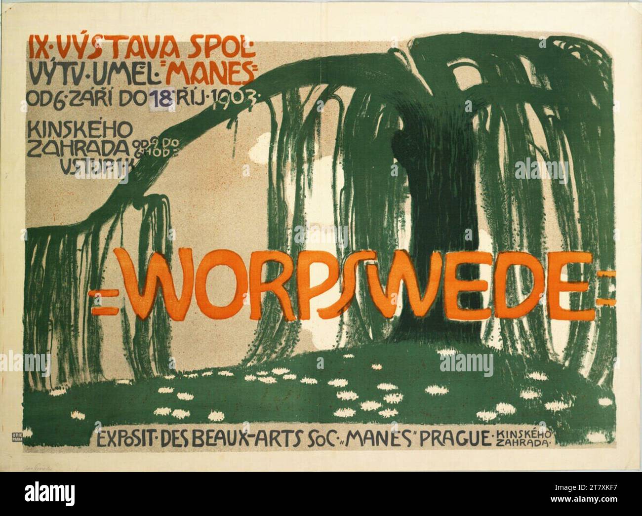 Jan Preisler IX. Exhibition spol. The dial. Art. Manes; 1903; Worpswede ...