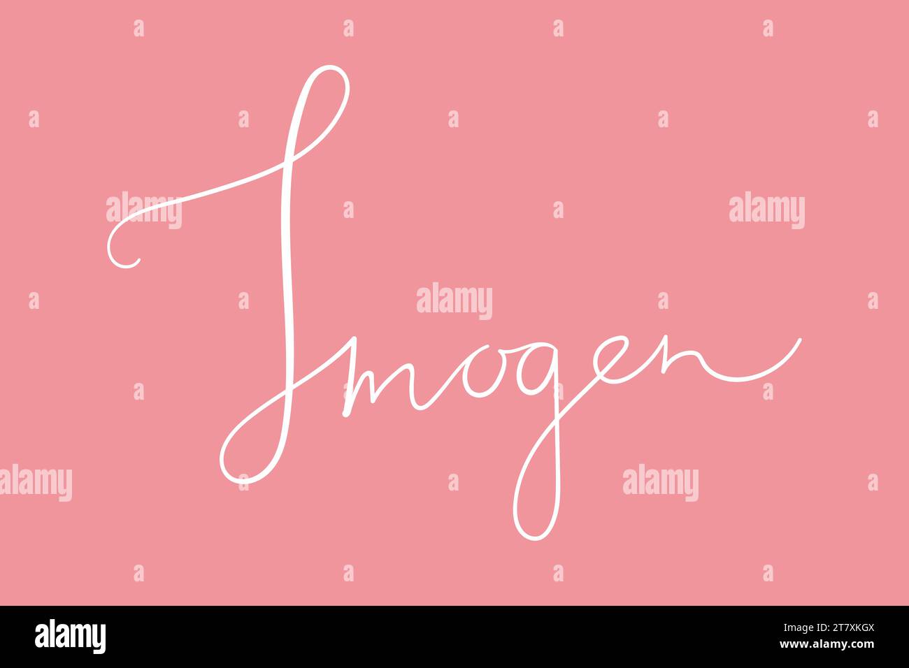 Female name Imogen. Handwritten lettering calligraphy Girl name. Vector ...