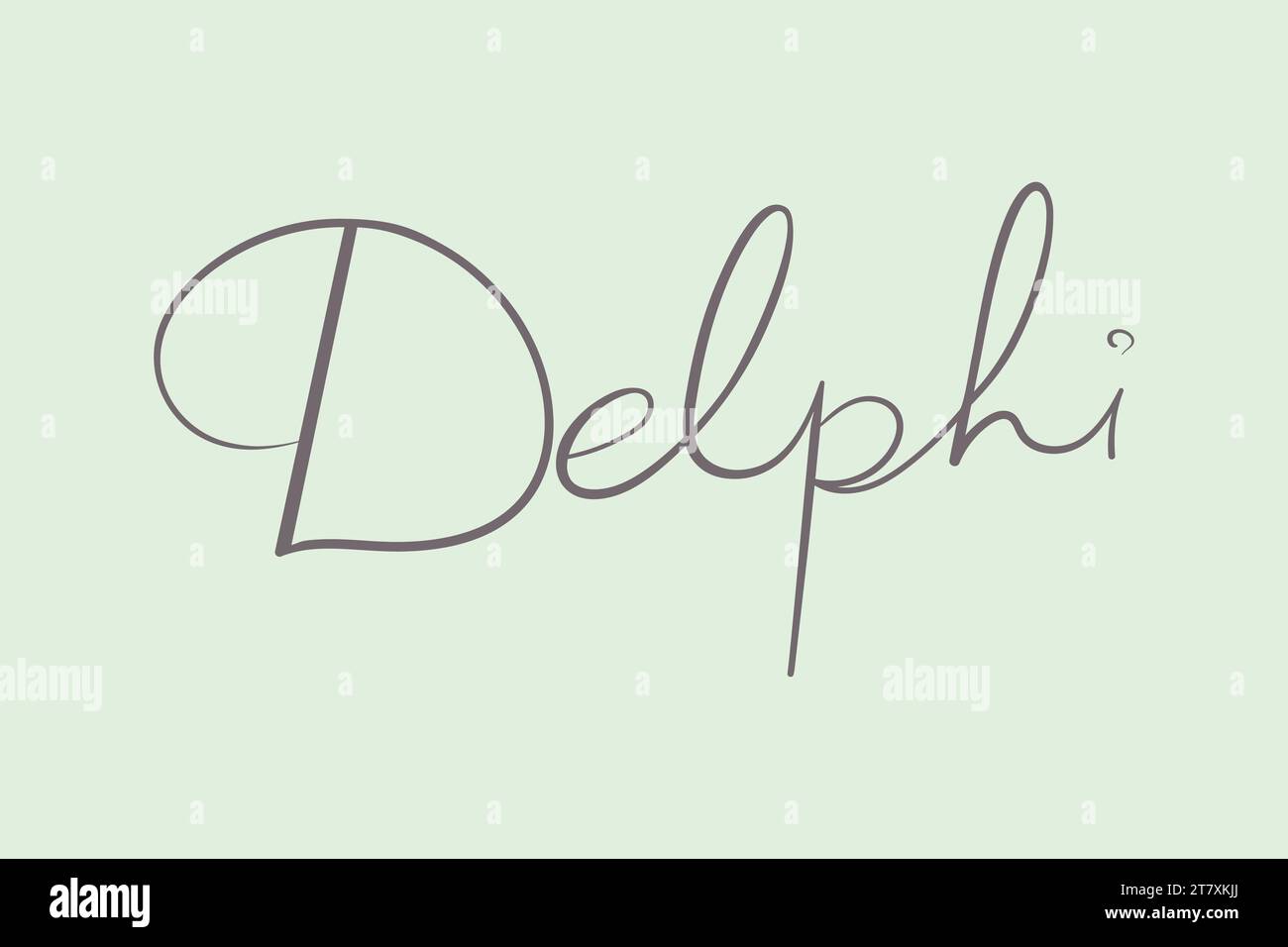 Female name Delphi. Handwritten lettering calligraphy Girl name. Vector ...