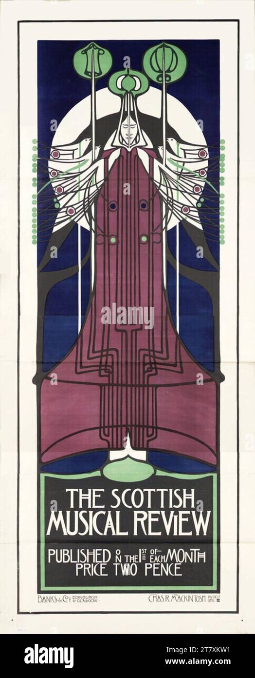 Charles Rennie Mackintosh THE SCOTTISH MUSICAL REVIEW. Color 1896 ...
