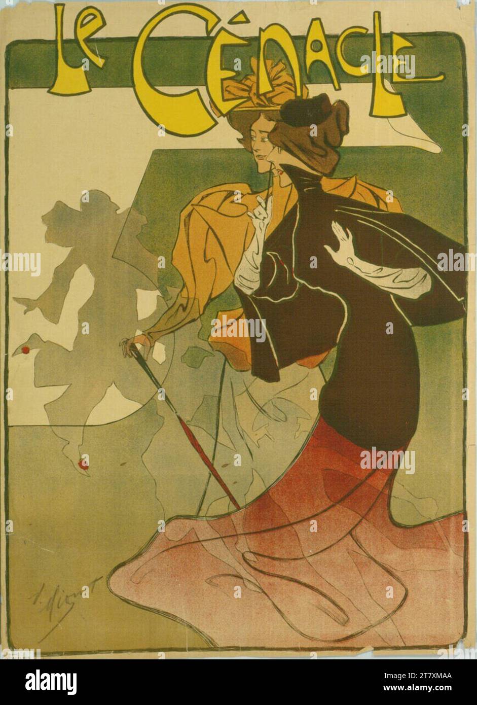 Victor Mignot Le Cénacle (vor the sharp). Color around 1890 Stock Photo ...