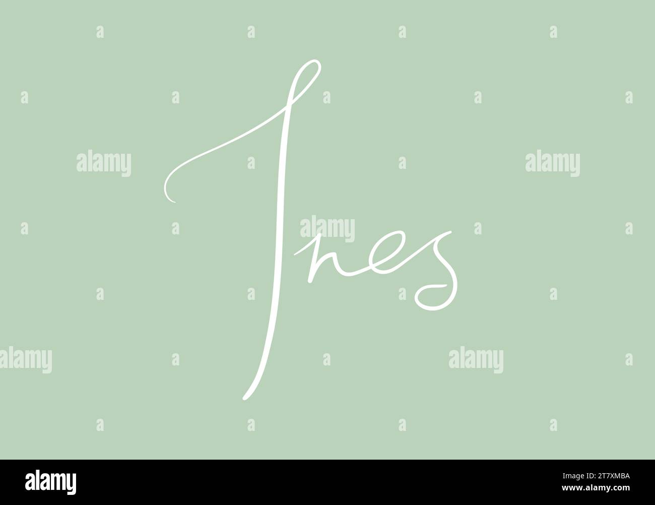 Female name Ines. Handwritten lettering calligraphy Girl name. Vector ...