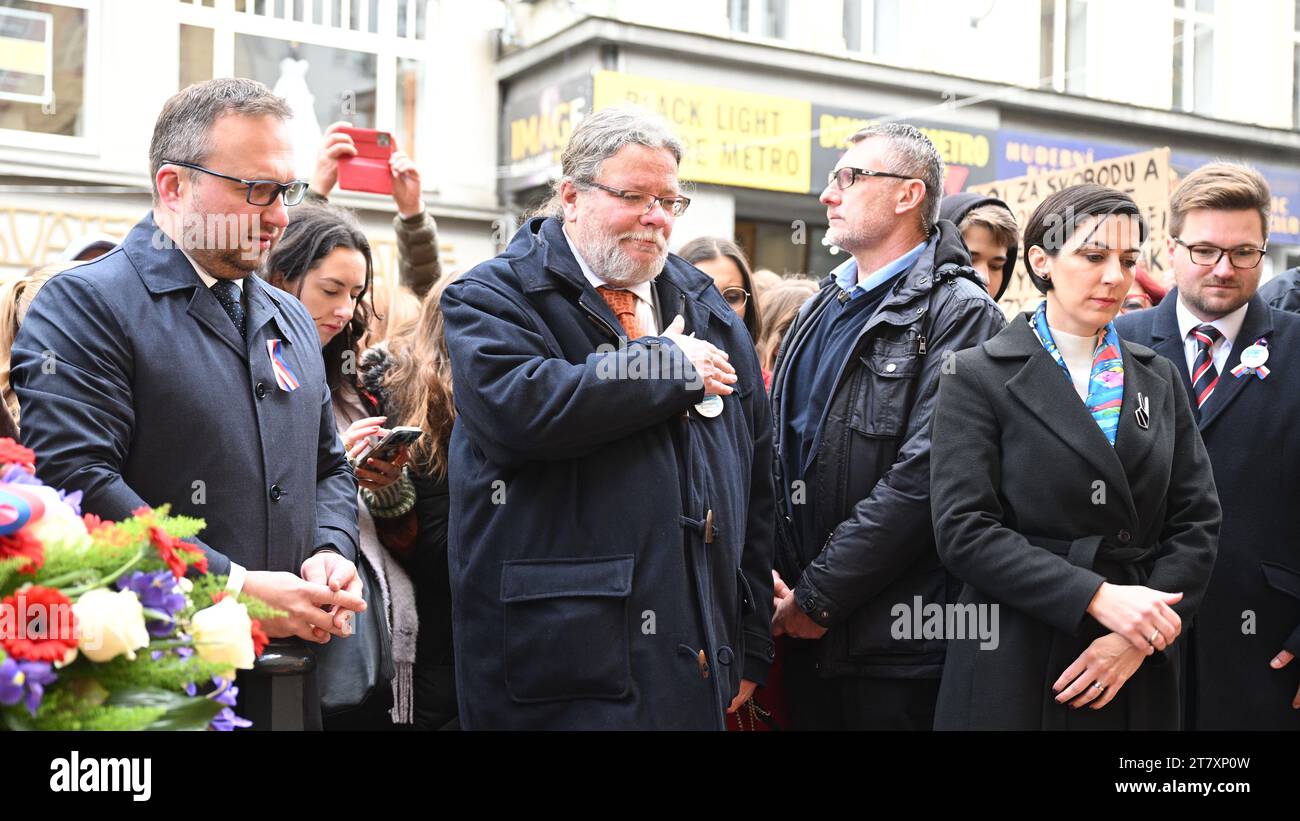 Prague, Czech Republic. 17th Nov, 2023. From left: Minister of Labour ...