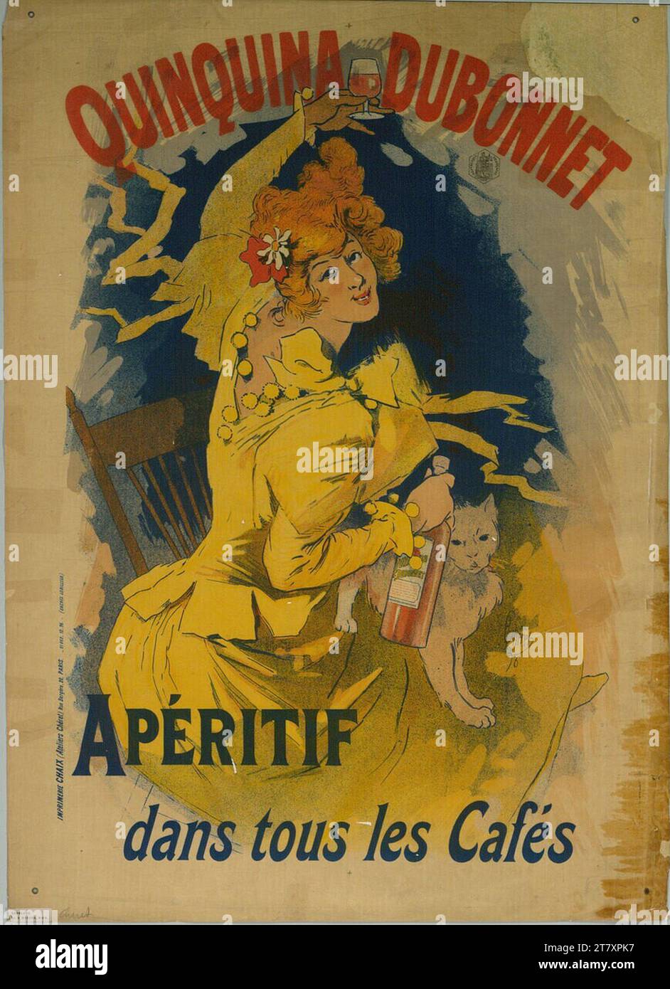 Jules Chéret Quinquina Dubonnet; APERITIF. Color 1896 , 1896 Stock ...