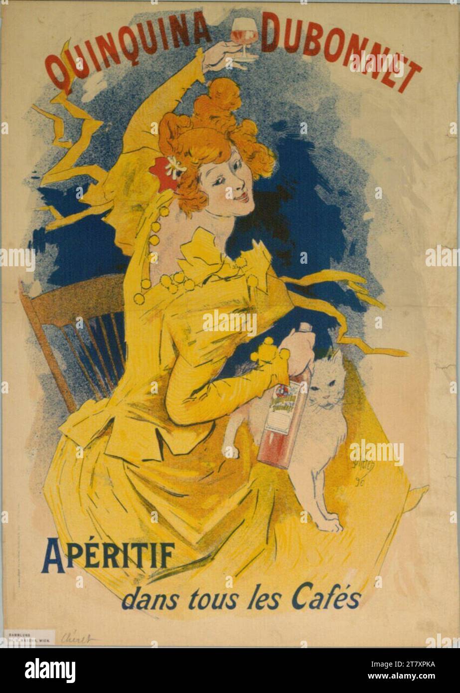 Jules Chéret Quinquina Dubonnet; APERITIF. Color 1896 , 1896 Stock ...