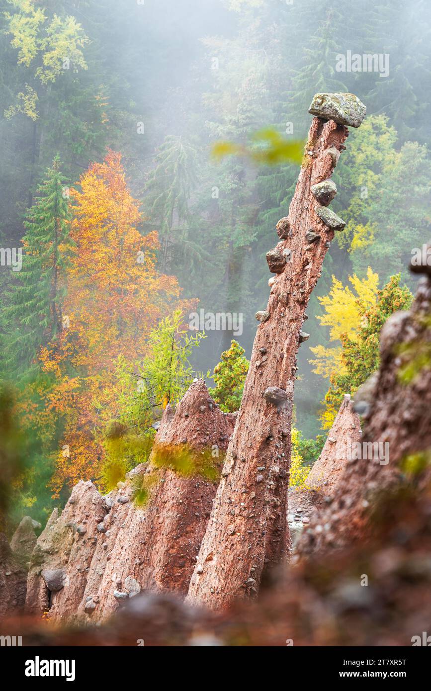 The Earth Pyramids in autumn, Longomoso, Renon (Ritten), Bolzano, South ...