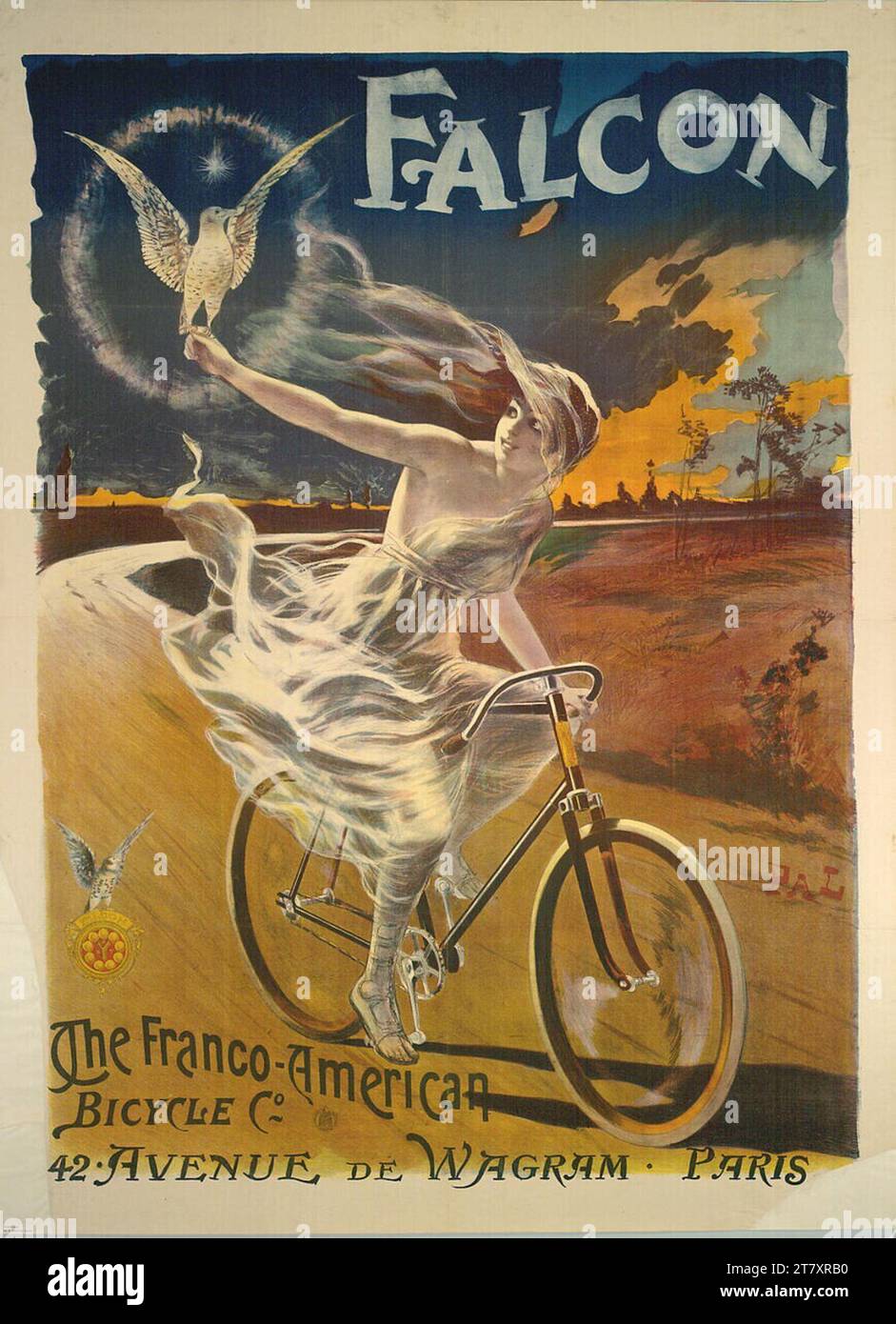 Jean de Pal FALCON; The Franco-American BICYCLE CO.; PARIS. Color ...