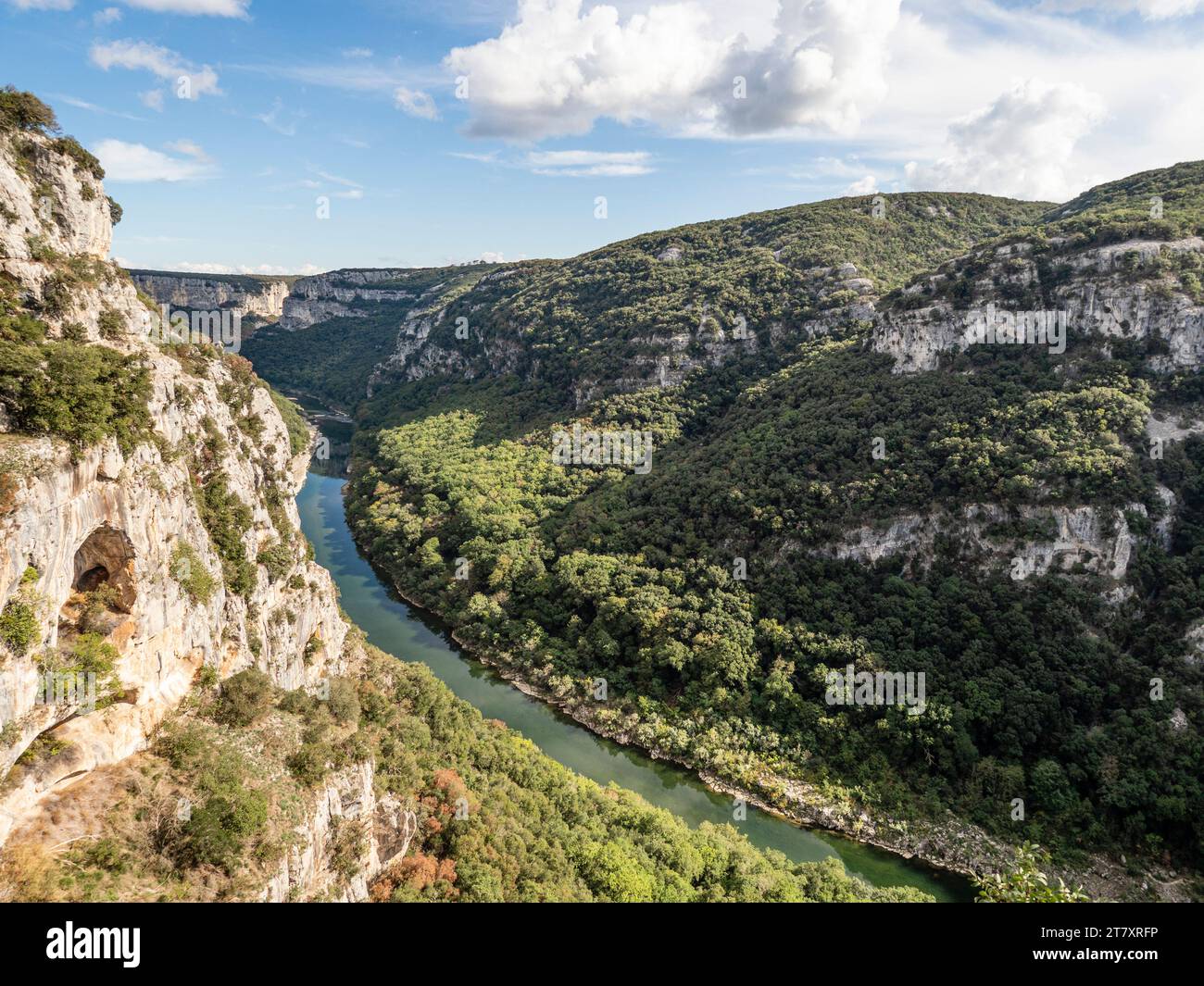 Gorge de l'Ardeche, River Ardeche, Auvergne-Rhone-Alpes, France, Europe ...