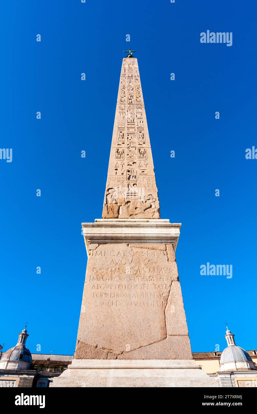 Egyptian obelisk of Ramesses II (Flaminio Obelisk), Piazza del Popolo ...