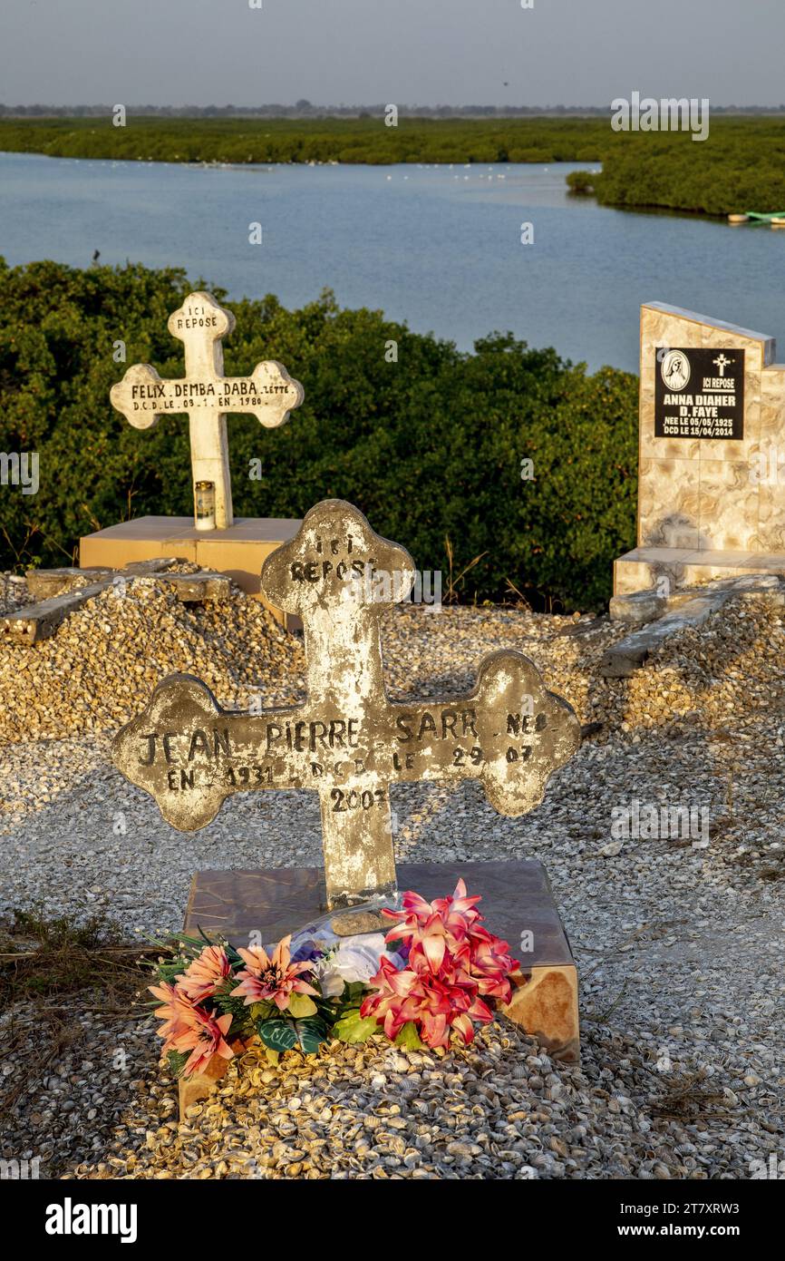 Catholic graveyard in Fadiouth, Senegal, West Africa, Africa Stock ...