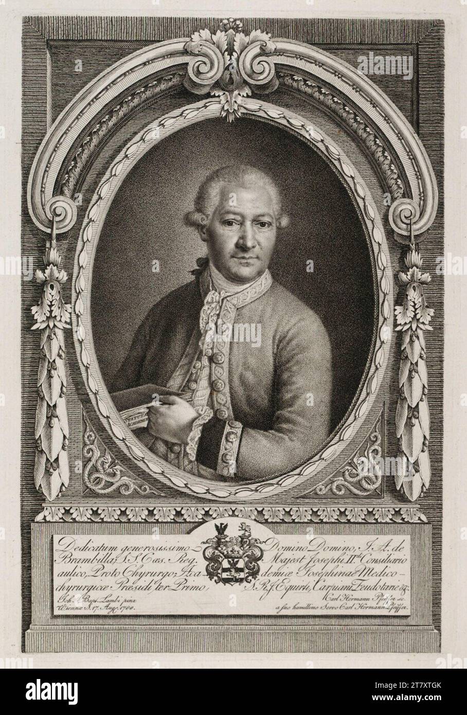 Carl Hermann Pfeiffer J. A. Von Brambilla. Copper engraving, etching ...