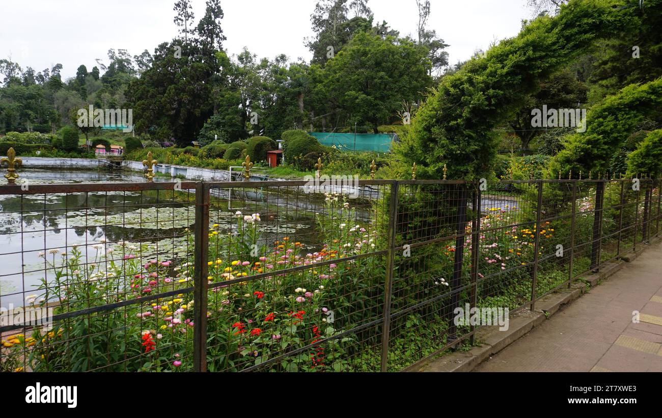 Beautiful scenic garden of Kodaikanal Bryant Park. One of the must ...