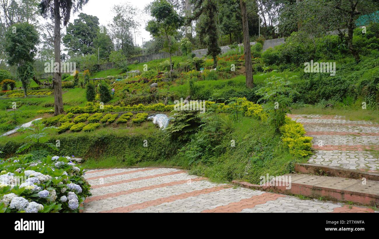Beautiful scenic garden of Kodaikanal Bryant Park. One of the must ...