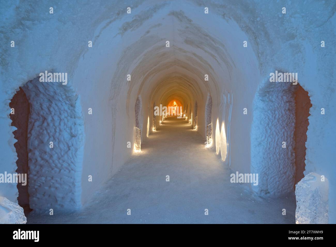 Bedroom Corridor inside the Sorrisniva Igloo Hotel (Ice Hotel), Alta ...