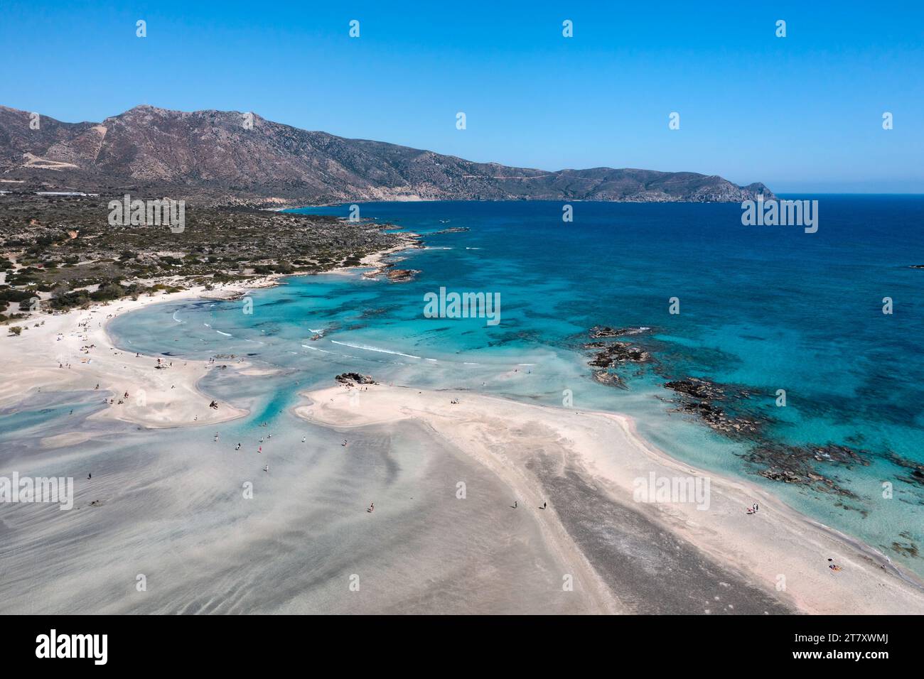 Elafonisi Beach, west coast, Crete, Greek Islands, Greece, Europe Stock ...