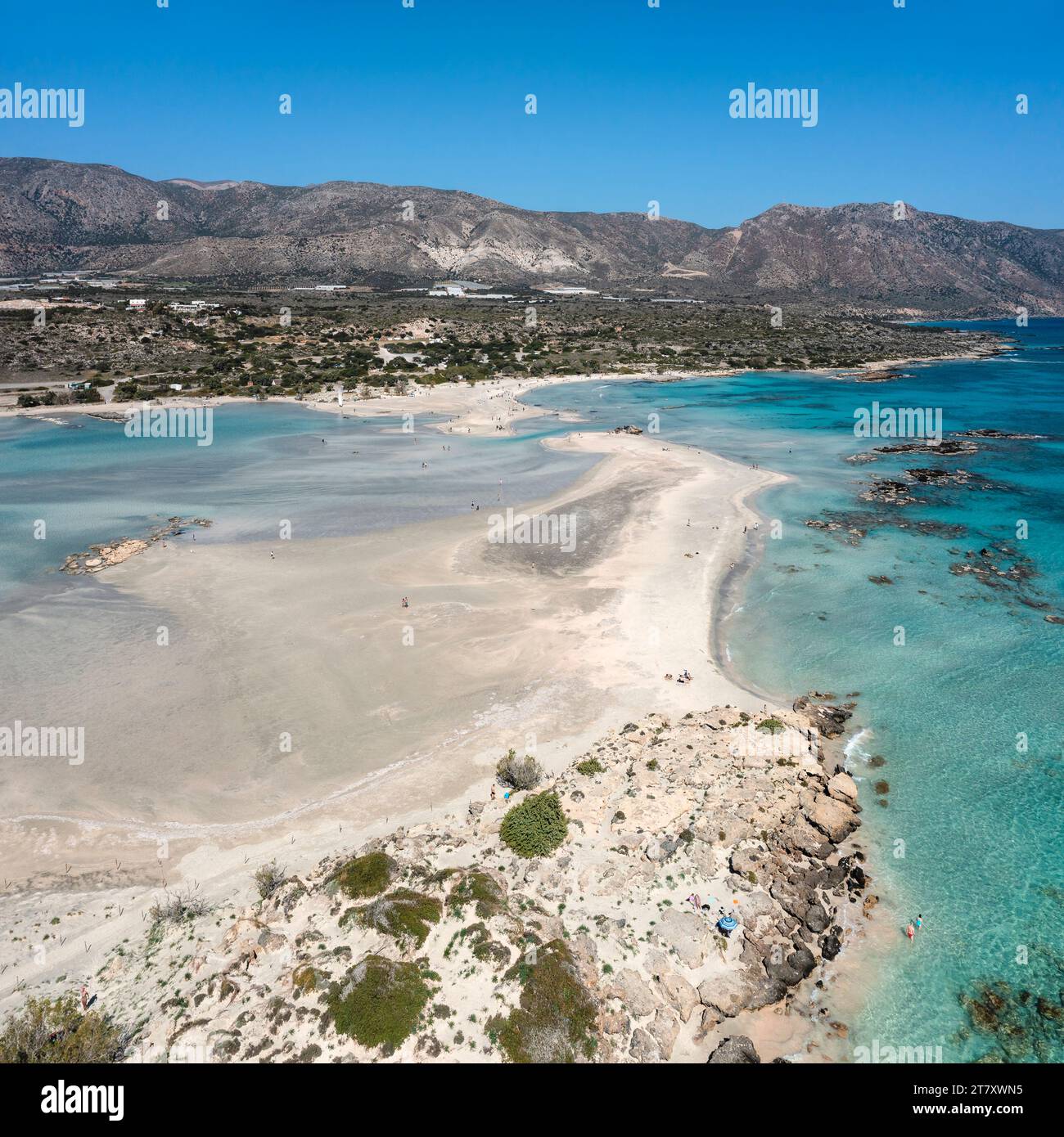 Elafonisi Beach, west coast, Crete, Greek Islands, Greece, Europe Stock ...