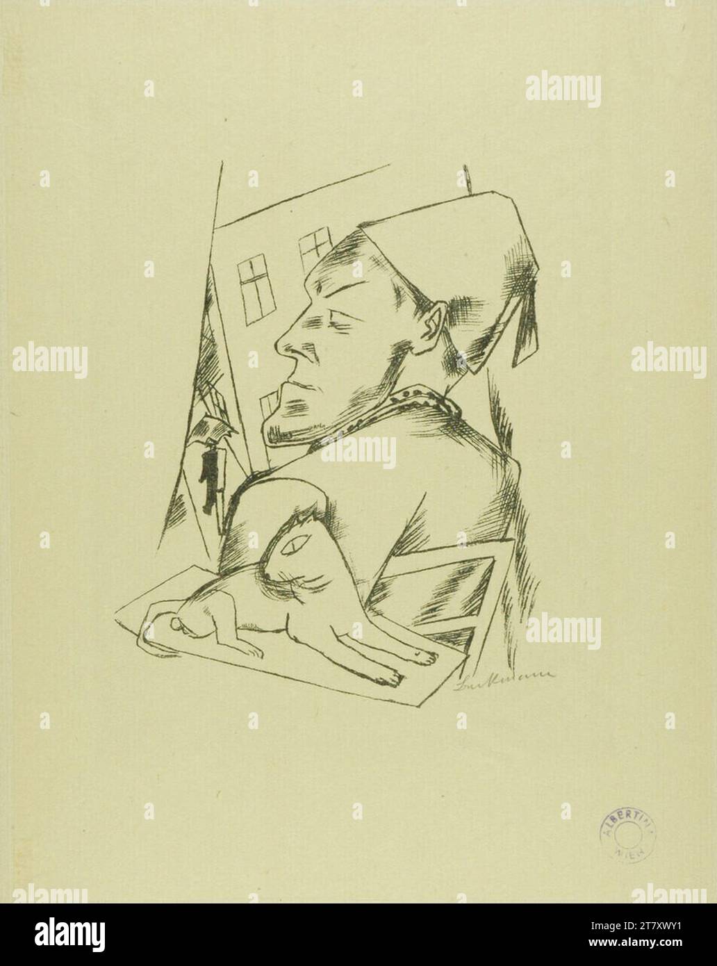 Max Beckmann Bitterness. Lithography, Japanese paper 1920 , 1920 Stock ...