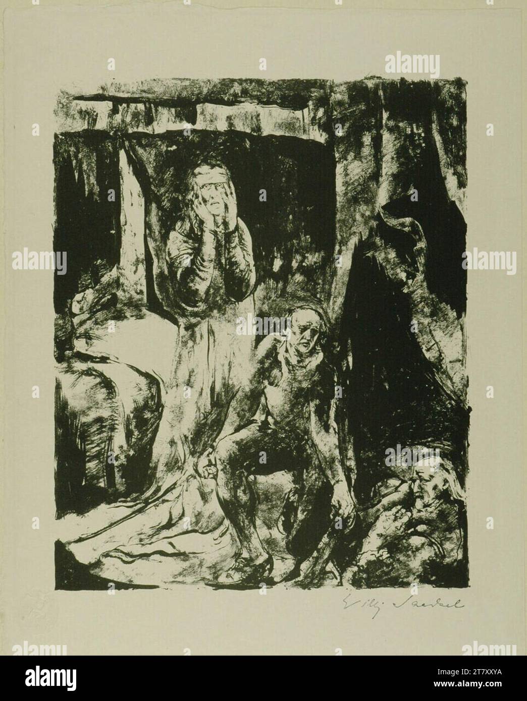 Willy Jaeckel Shakespeare vision; Hamlet. Lithography on Japanese paper ...