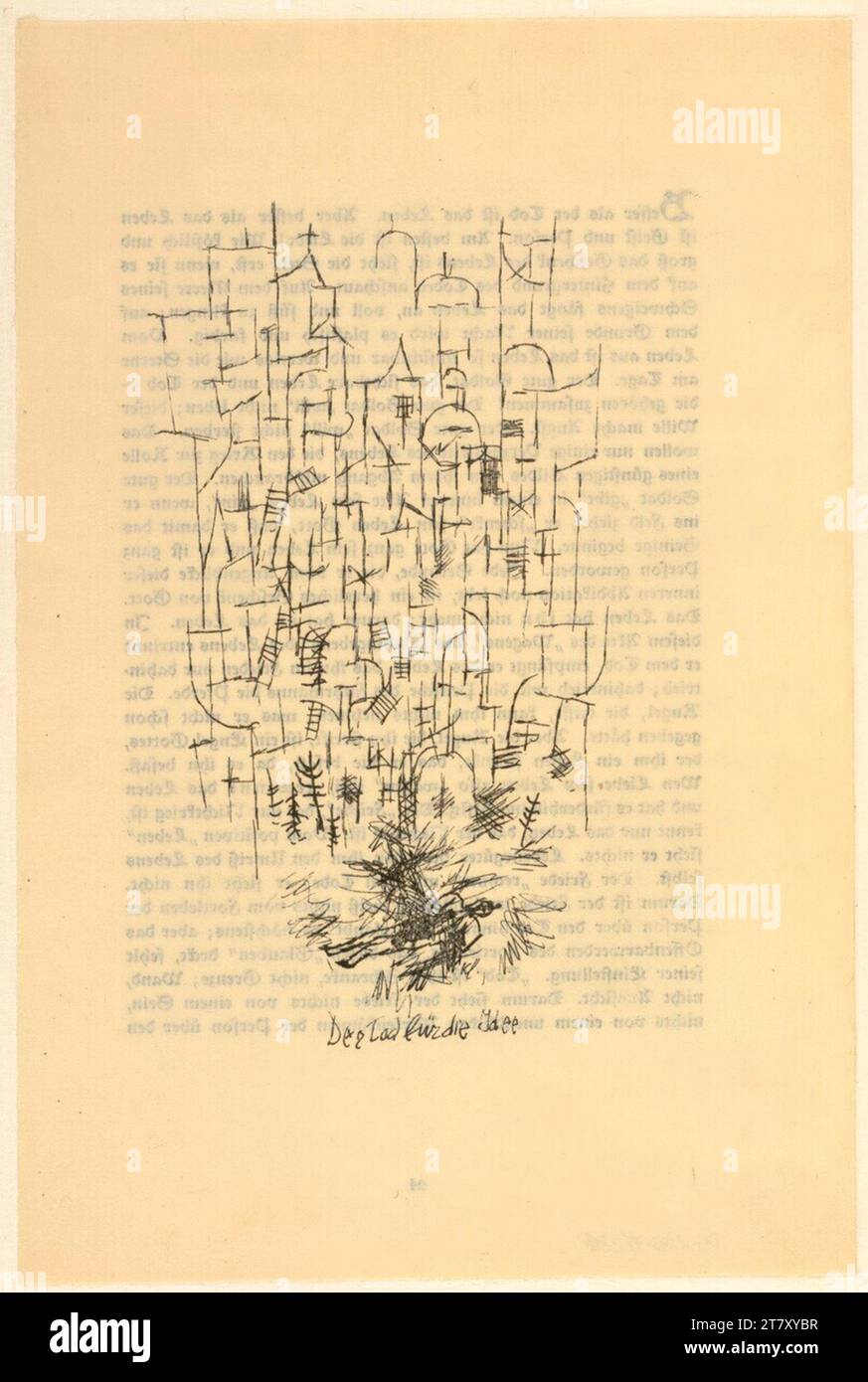 Paul Klee Death for the idea. Lithography 1915,1 Stock Photo - Alamy