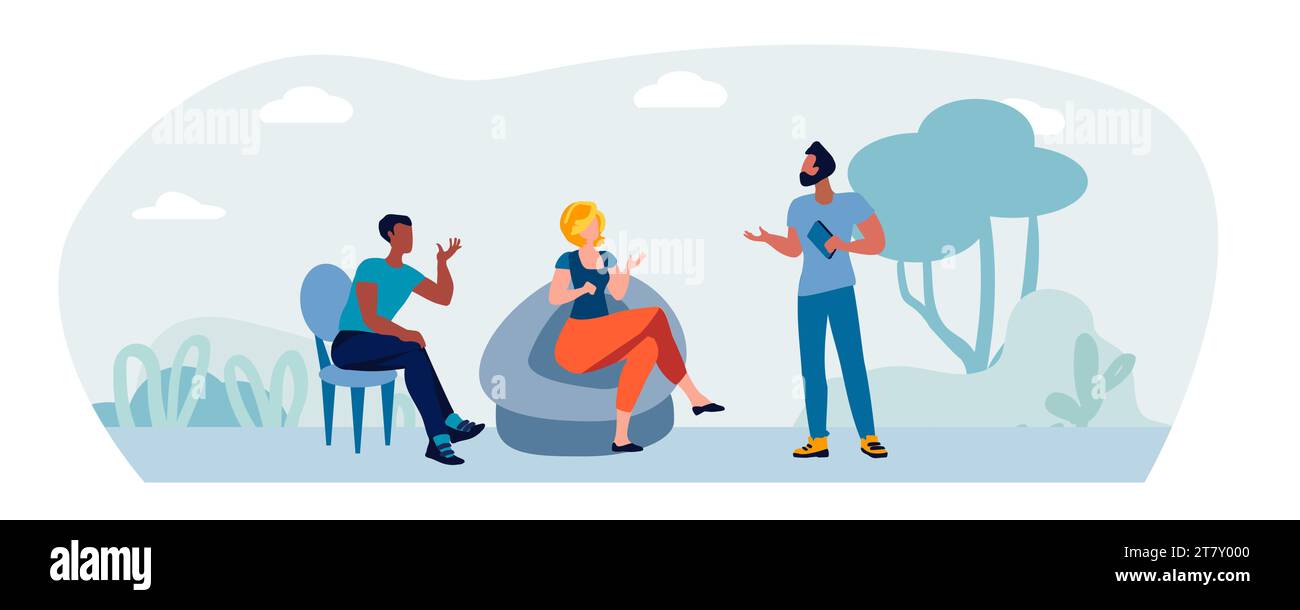 Environment ecology conservation concept. People discuss nature and ...