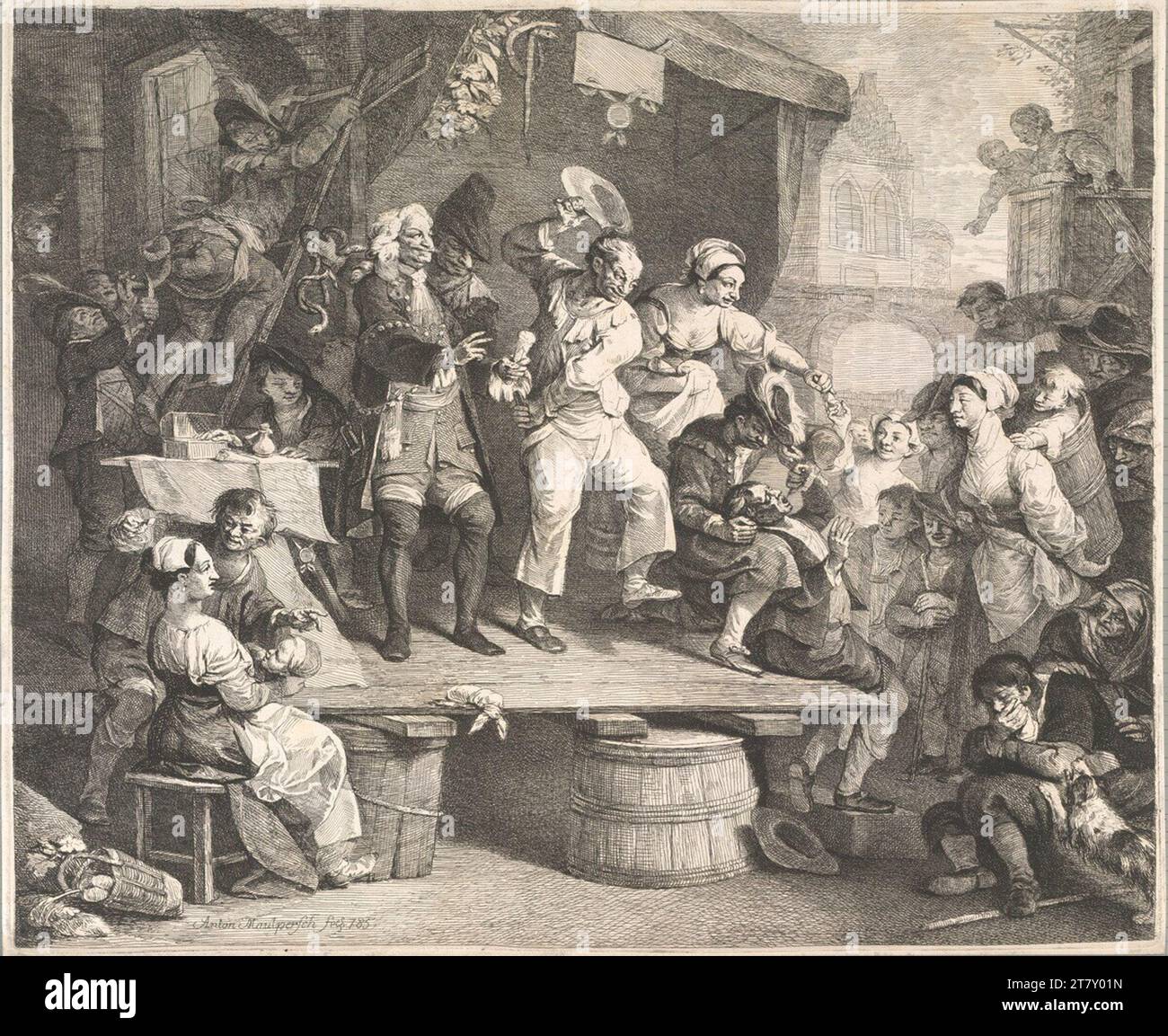 Franz Anton Maulbertsch The quacks. etching Stock Photo - Alamy