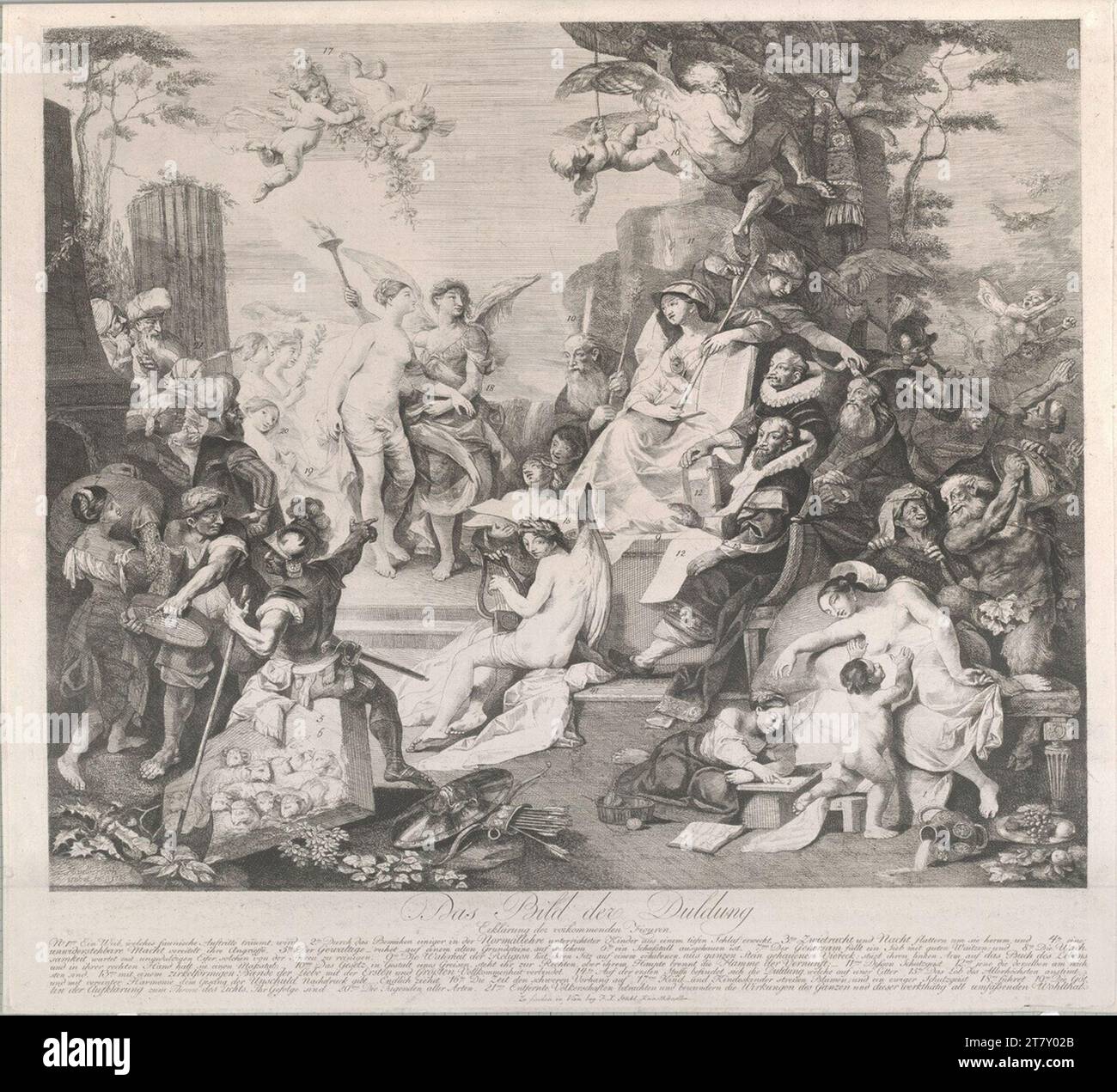 Franz Anton Maulbertsch The image of toleration. etching Stock Photo ...