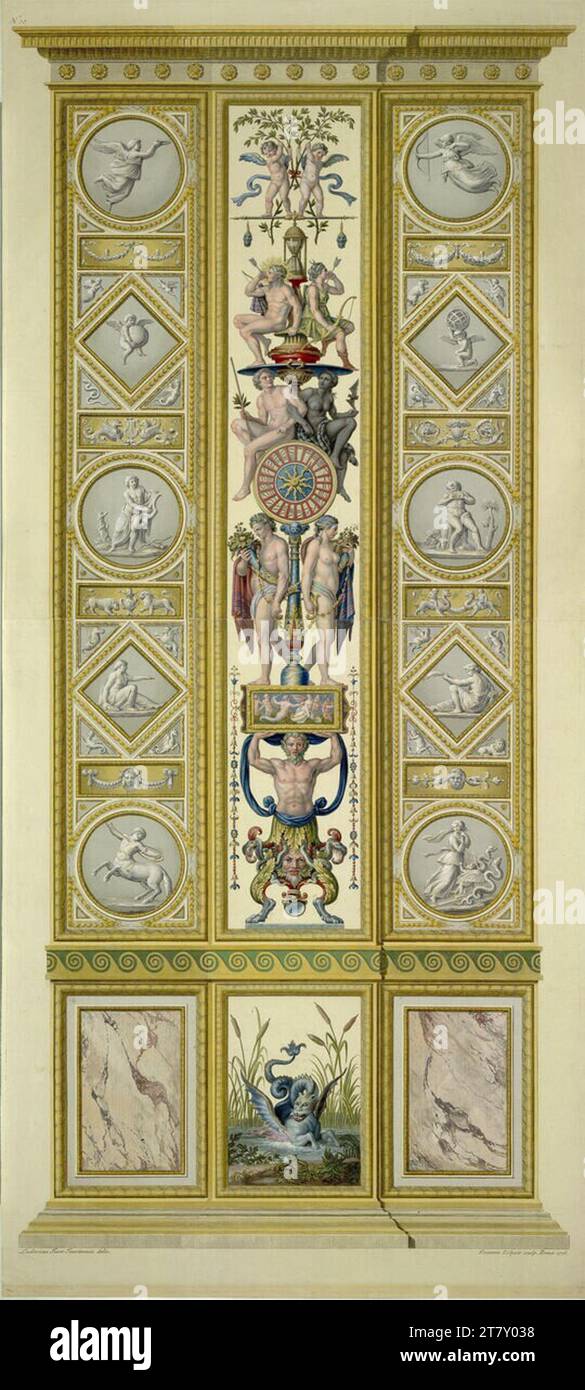 Giovanni Volpato (Engraver) Raphael loggias in the Vatican: Pilastro X ...