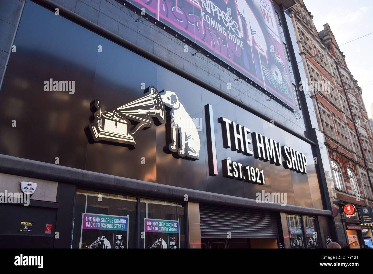 London, UK. 17th November 2023. The famous logo is unveiled as iconic ...