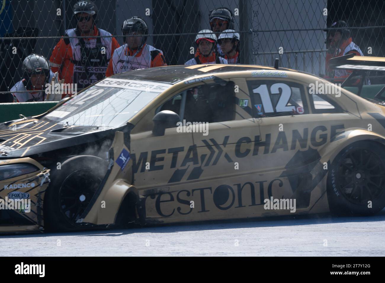 GTM Car 12 catches fire and pulls off the track during the race leaving ...