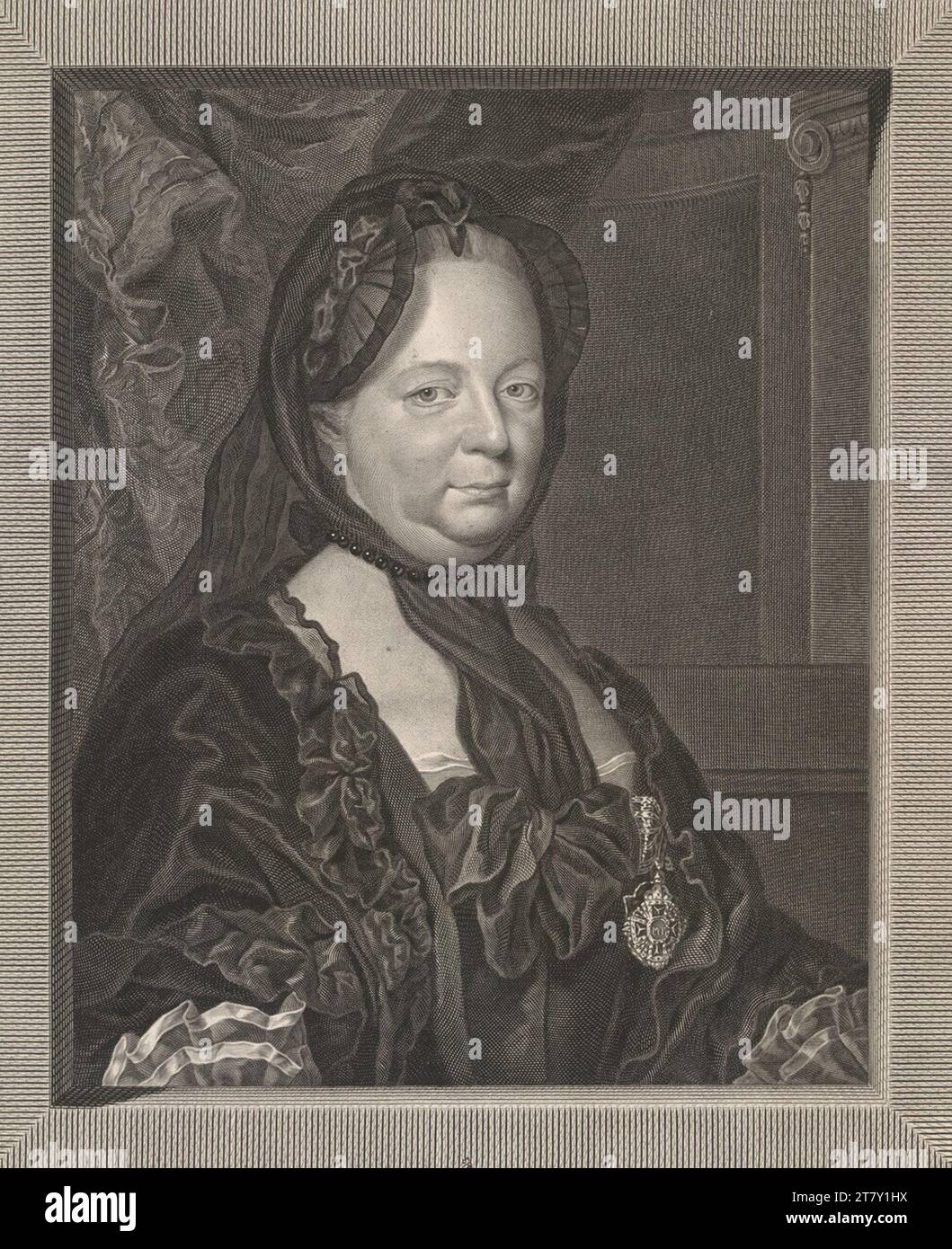Jacob Matthias Schmutzer (Engraver) Empress Maria Theresia as a widow ...