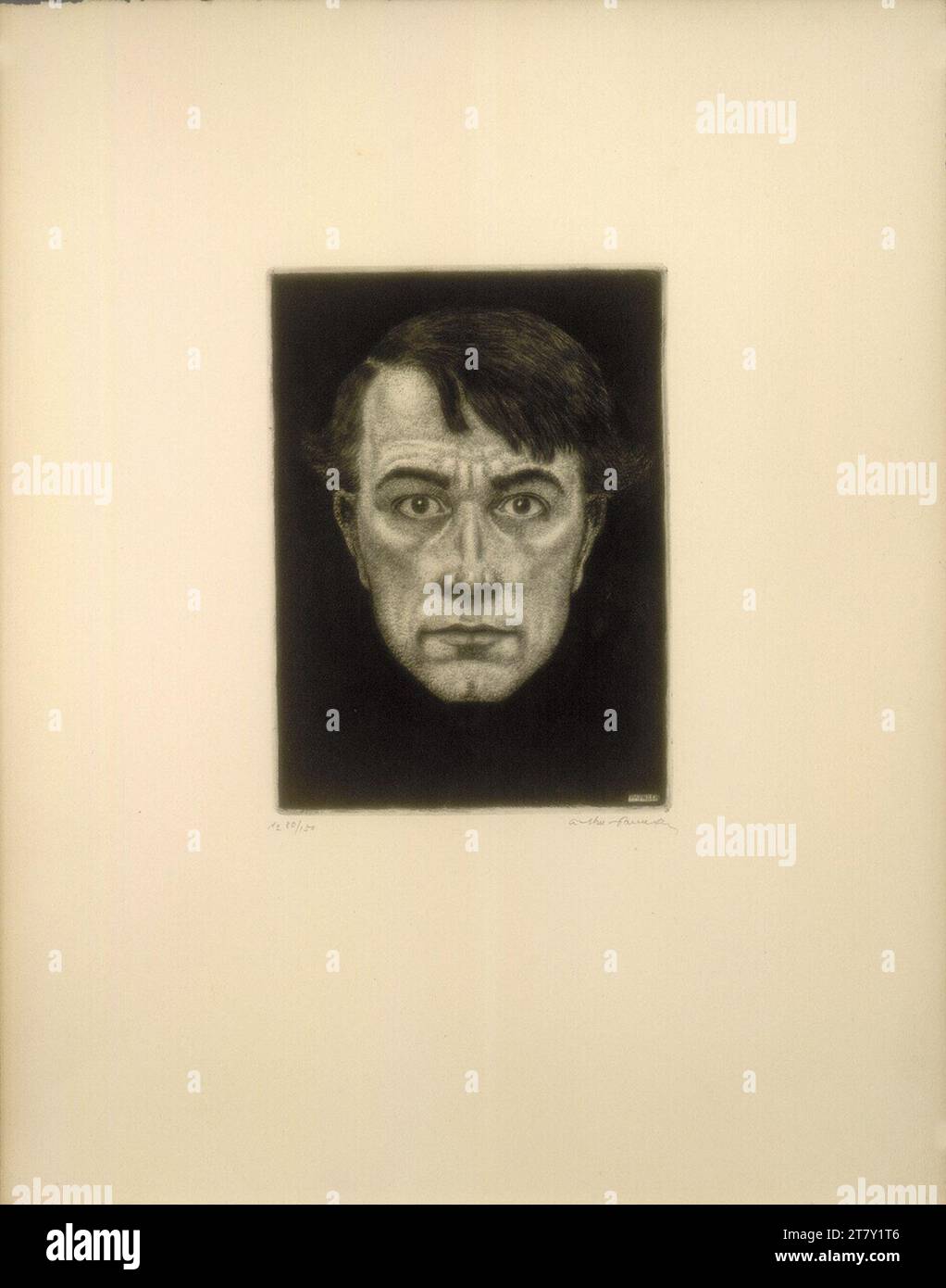 Arthur Paunzen Six etchings to Dostojewskis Raskolnikow - sheet 1: head ...