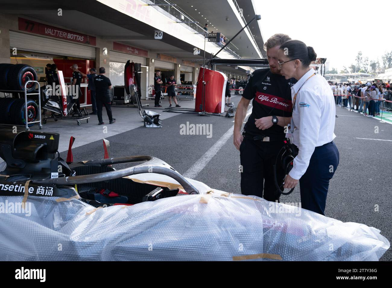 Doctor Ana Belem Garcia Sierra, Chief Medical Officer, talks to one of ...