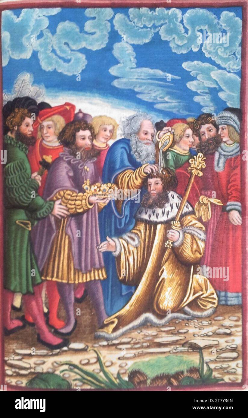 Georg Lemberger Old will (Luther Bible): Saul anointing (1 Samuel 10, 1 ...