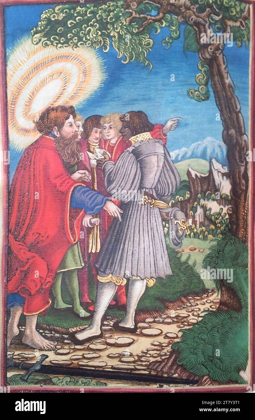 Georg Lemberger New Testament (Luther Bible): Paul and a messenger (1st ...