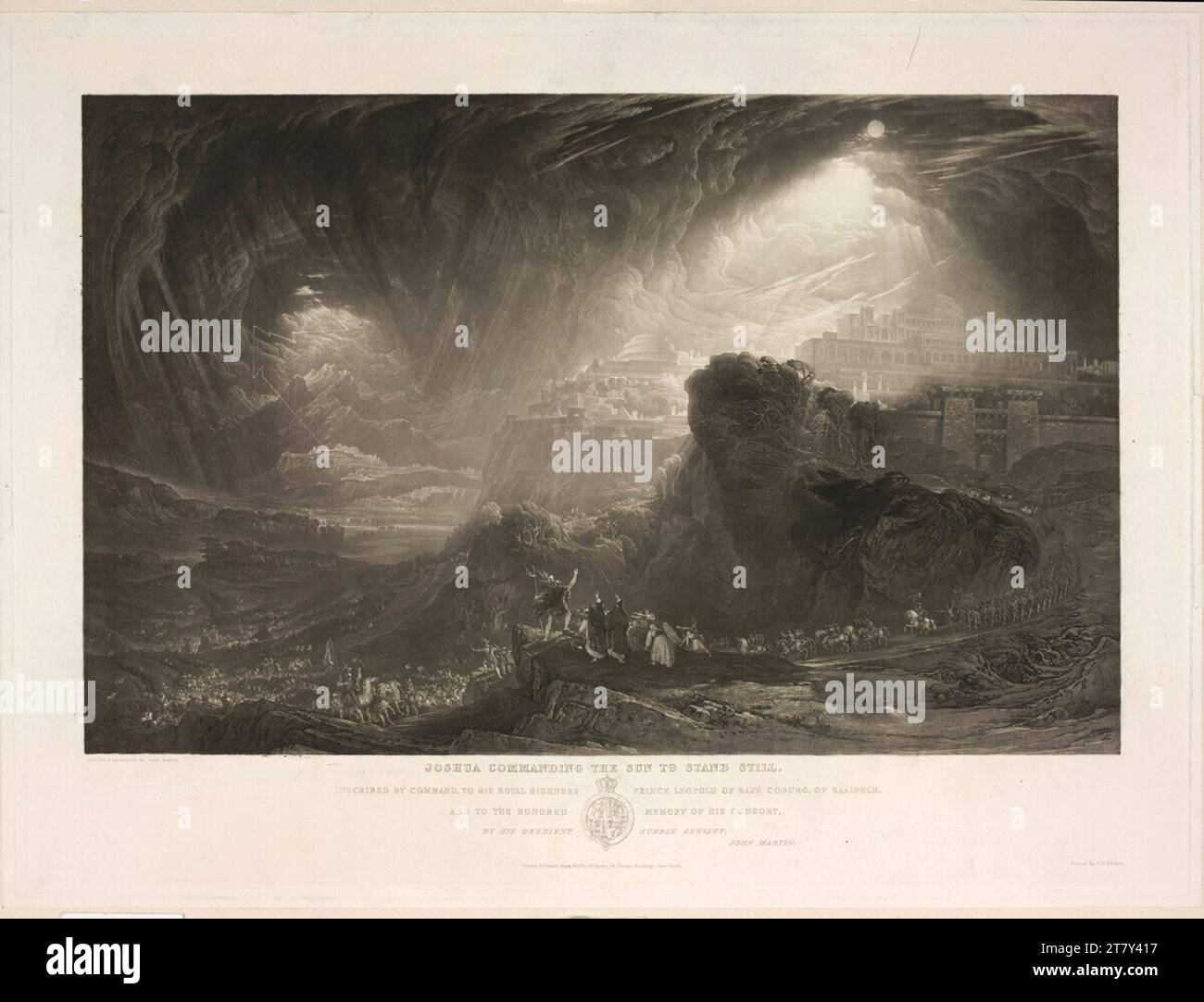 John Martin Joshua commanding the Sun to stand still. Etching ...