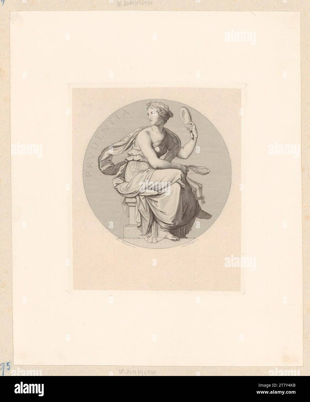 Moritz von Schwind Allegorical figure: prudentia (cleverness). Copper ...