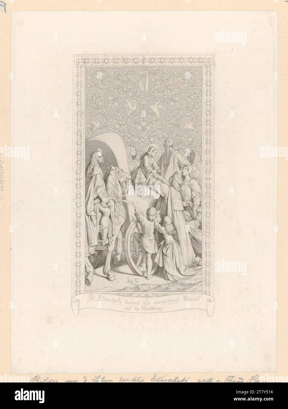 Moritz von Schwind St. Elisabeth comes to Wartburg (No. 1) as a four ...