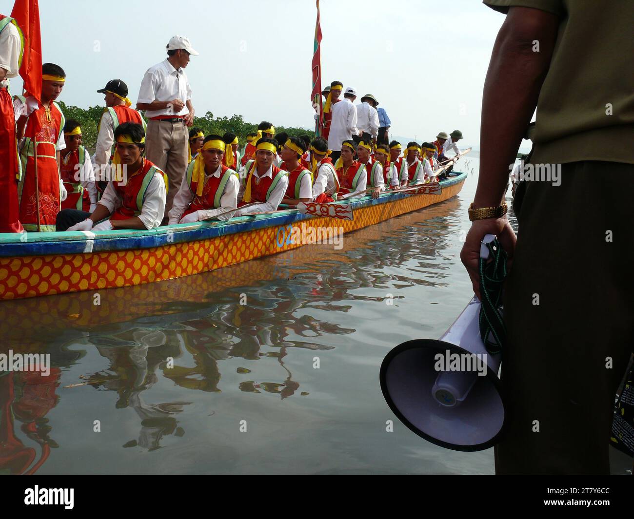 Dragon boat race in Quan Lan island. A dragon boat (also dragonboat) is ...