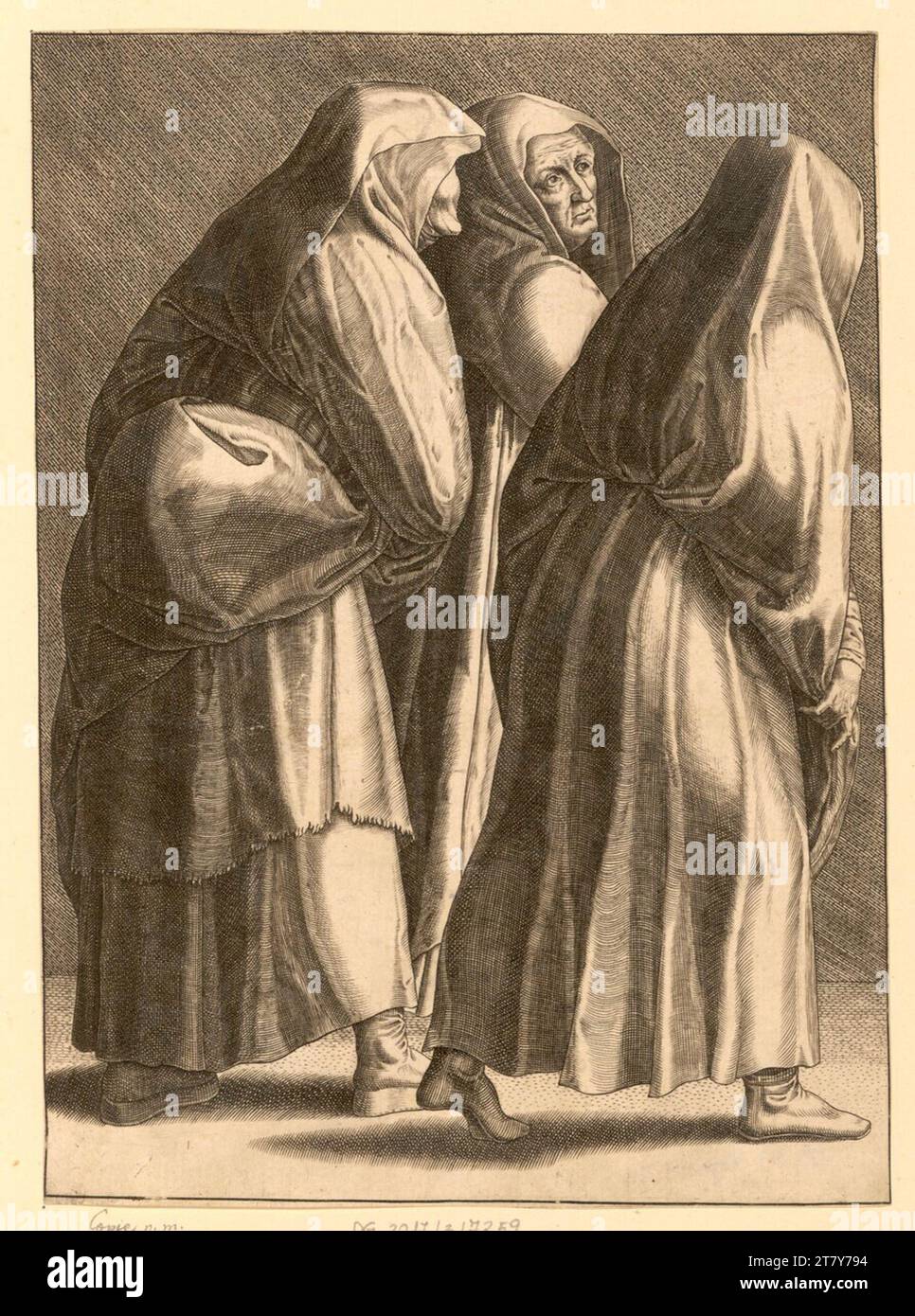 unbestimmt The three holy women visit the grave of the Redeemer. Copper ...